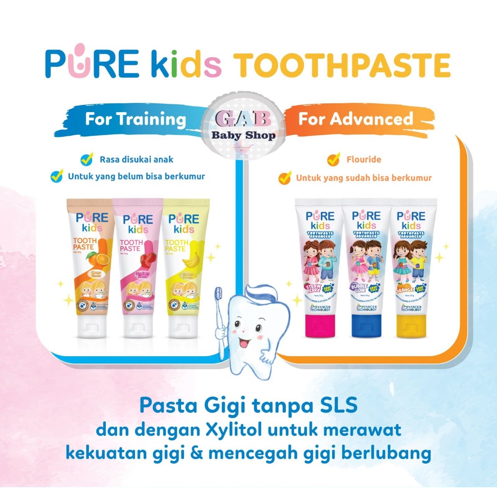 Jual Pure Kids Tooth Paste 50gr | Odol Bayi Pasta Gigi Anak | Purekids ...