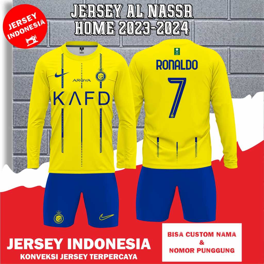 Jual Jersey Al Nassr Fc Home 2023 2024 Lengan Panjang Jersey Al Nassr
