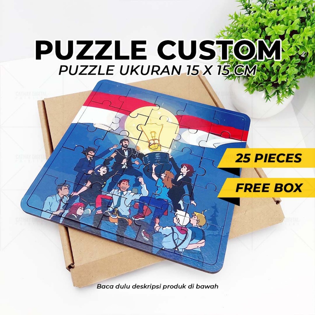 Jual Puzzle Custom 15x15 Greyboard + box | Shopee Indonesia