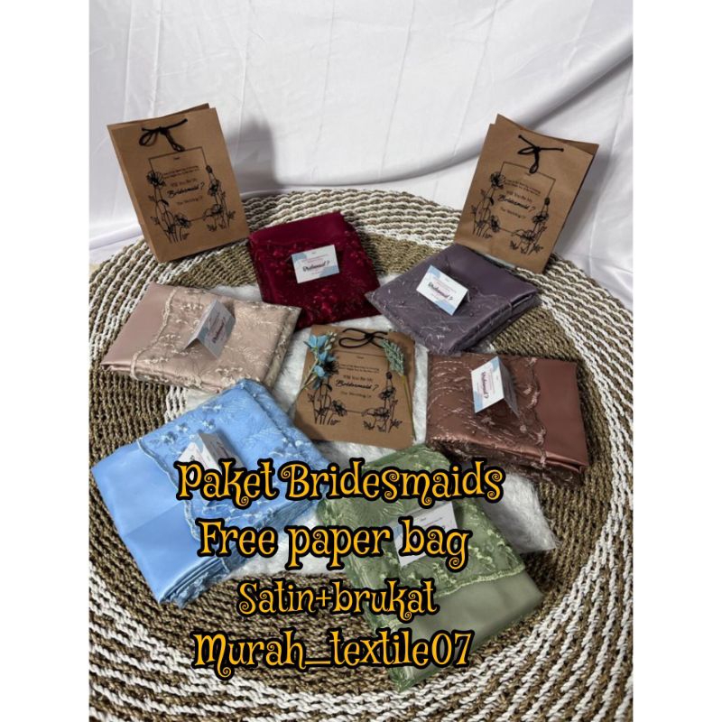 Jual Kain Free Paper Bag Paket Bridesmaids/ Paket Seragaman/ Paket ...