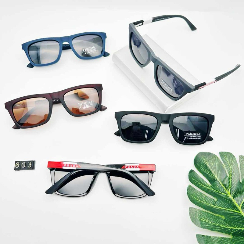 Jual KACAMATA SUNGLASSES HITAM PARDA 603 LENSA KACA POLARIZED ...
