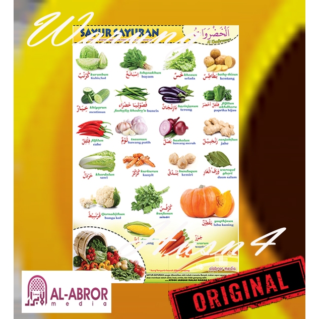 Jual Poster Sayur Sayuran Arab Indonesia | Shopee Indonesia