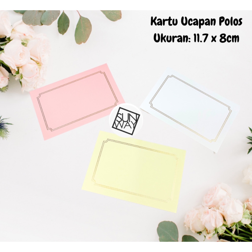 Jual Kartu Ucapan Polos / Greeting Card / Simple Greeting Card / Kartu ...