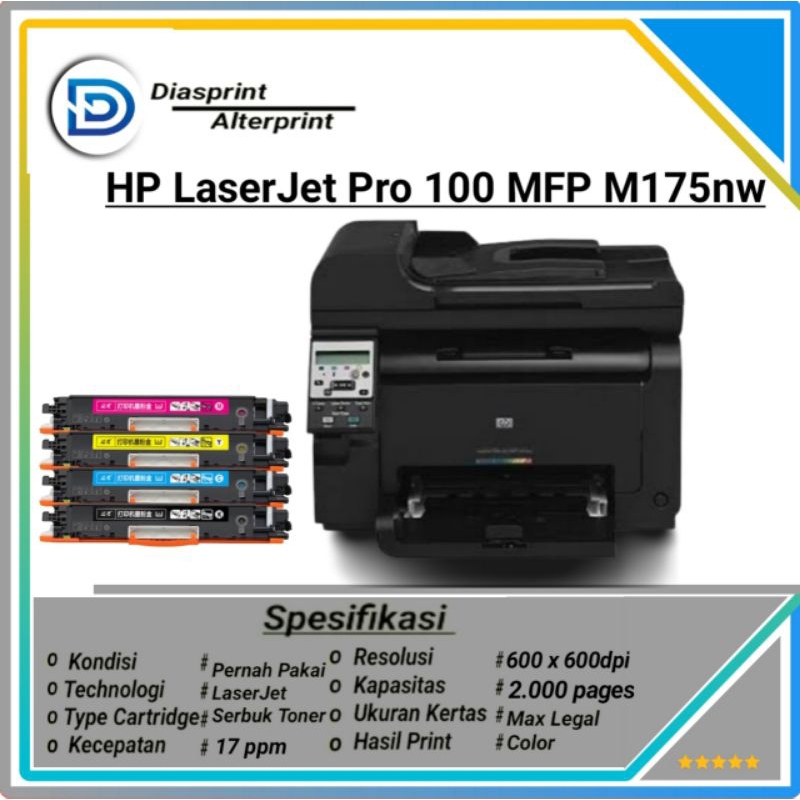 Jual Printer Hp LaserJet Pro 100 Color M175nw | Shopee Indonesia