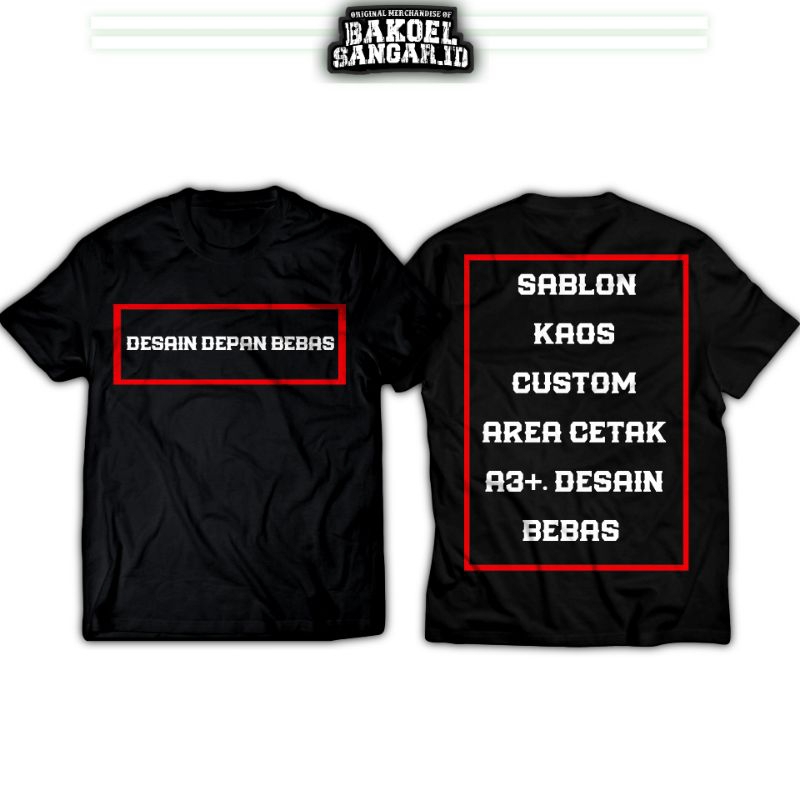 Jual Sablon Kaos Custom Area Cetak A3+ Desain Bebas | Shopee Indonesia
