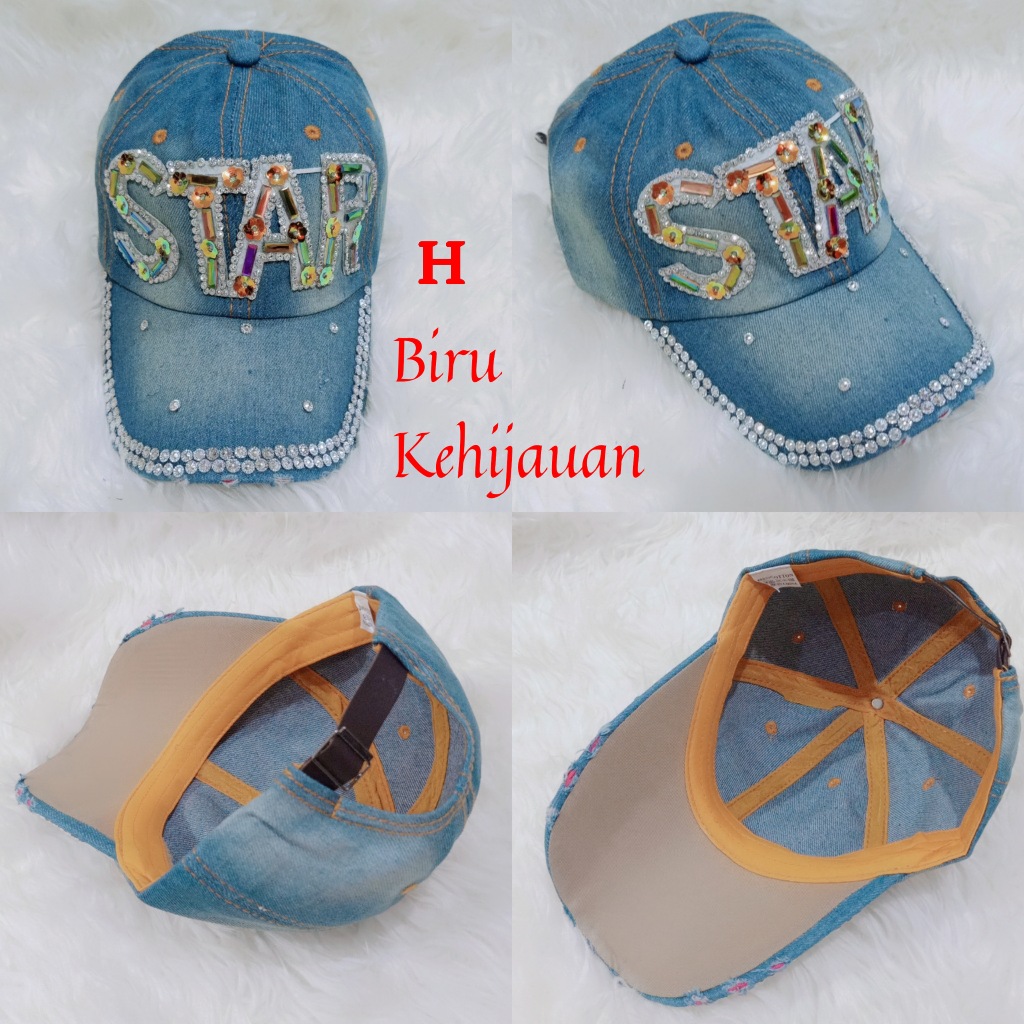 Jual Topi baseball fashion Motek Blink/Topi Jeans import/Topi dance ...