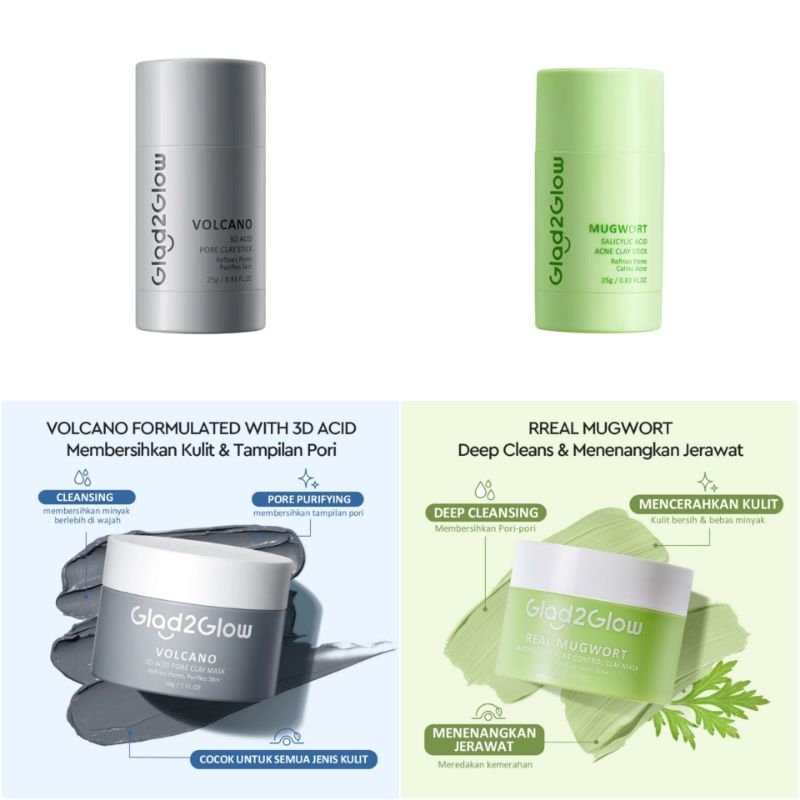 Jual Glad2Glow Masker Stik | G2G Clay mask | Glad2Glow Masker Stick ...