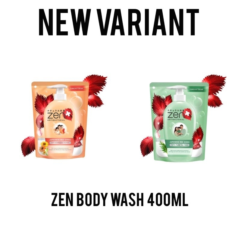 Jual ZEN ANTIBACTERIAL BODY WASH 400ML NEW VARIANT | Shopee Indonesia