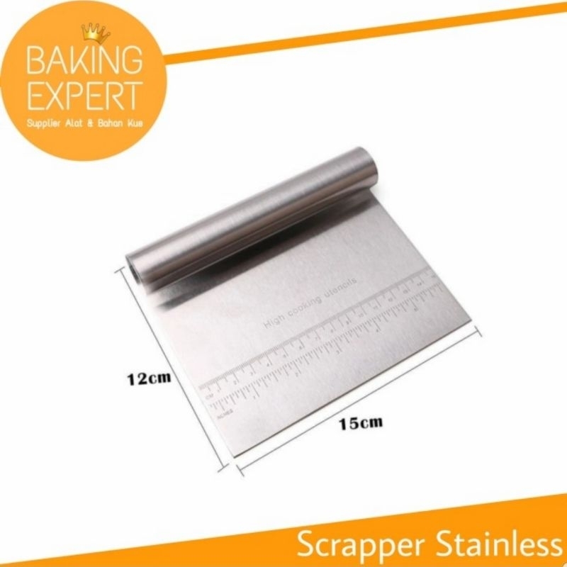 Jual Scraper stainless steel alat pemotong adonan roti pizza cutter ...
