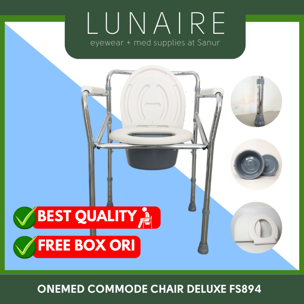 Jual ONEMED Kursi BAB Tanpa Roda Commode Chair Deluxe FS894/ Commode ...