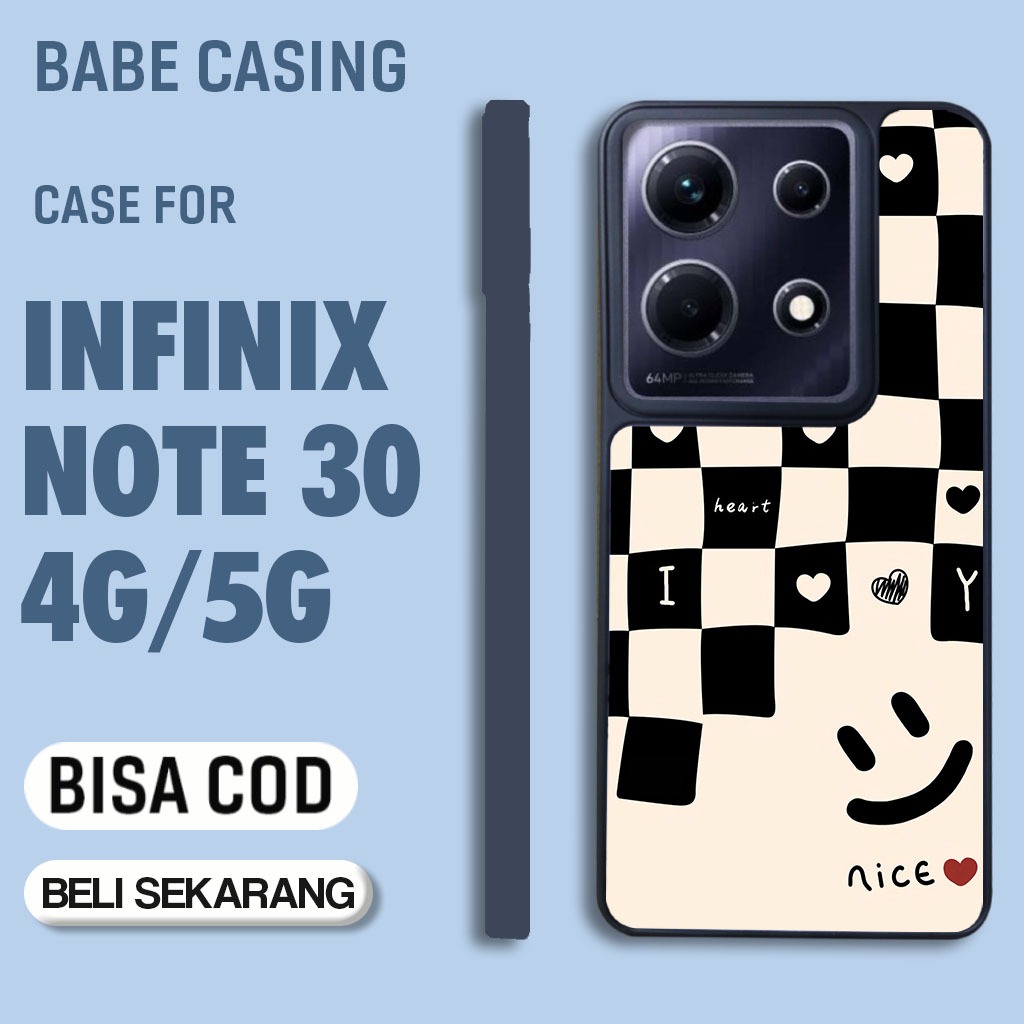 Jual case hp infinix note 30 4g 5g terbaru motif aesthetic kotak love ...