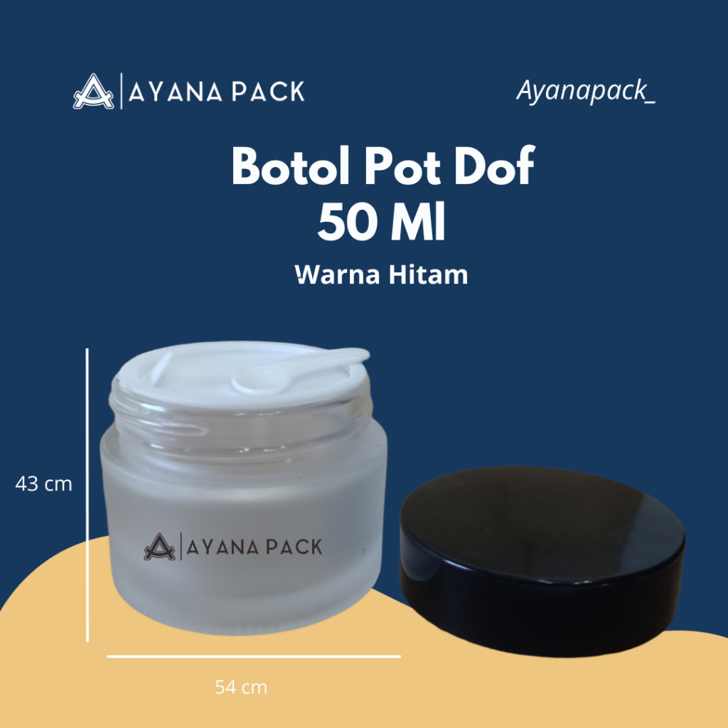 Jual Pot Cream 50 ml / Pot Jar Hitam Dof Murah Berkualitas | Shopee ...