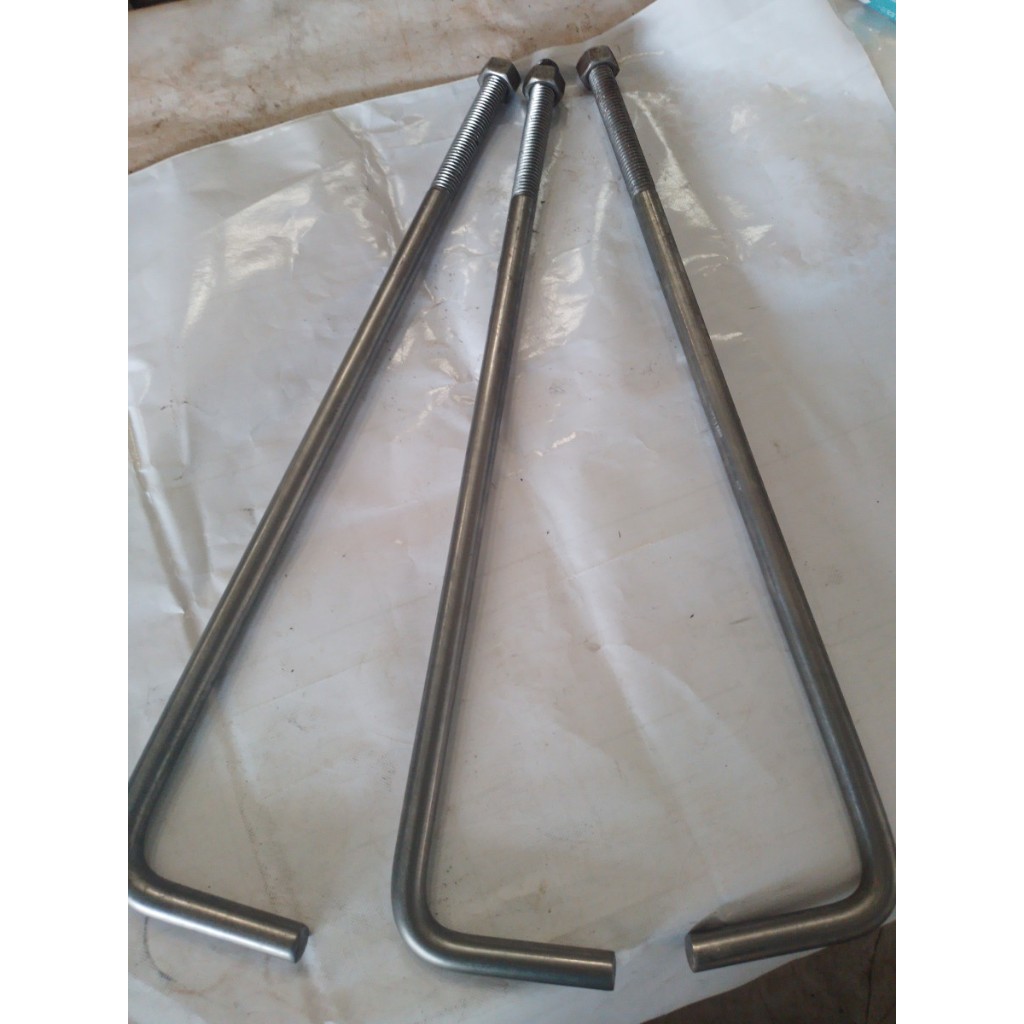 Jual Baut Angkur L 1/2" / 1/2x50 / Anchor bolt / (per pcs) | Shopee ...