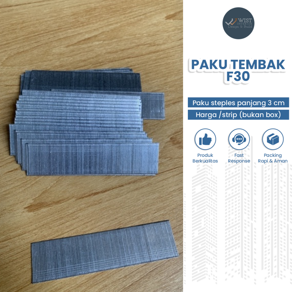 Jual Isi Staples Mesin Paku Tembak F30 3 mm Refill Air Nailer Stapler ...