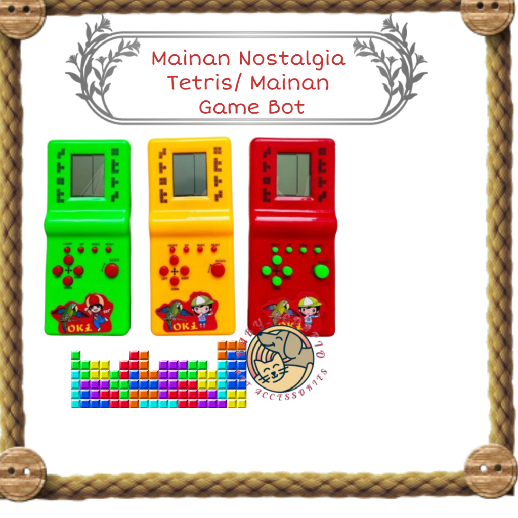 Jual Mainan Nostalgia Retro Game Bot Brick Game Tetris/Mainan Gamebot ...
