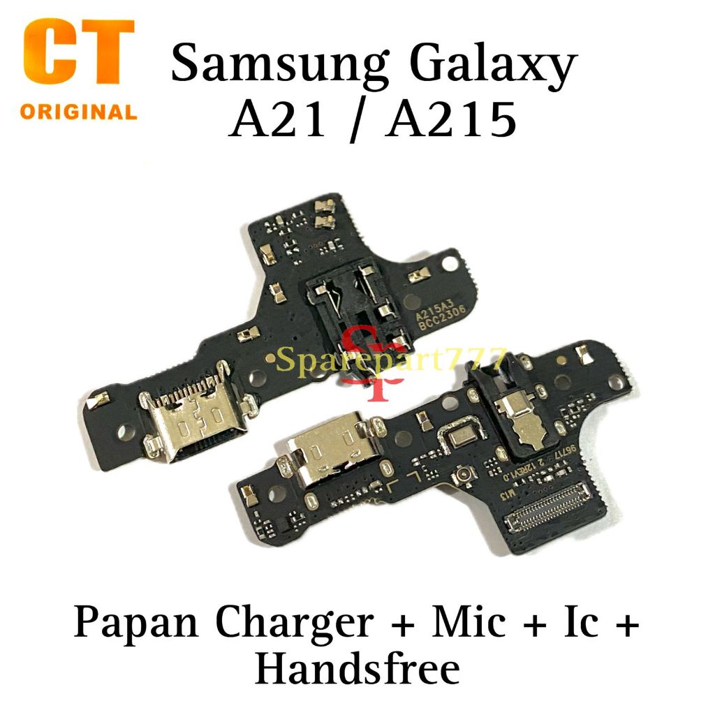 Jual Original CT Ada IC - Papan PCB Konektor Charger + MIC Handsfee Samsung Galaxy A21 / A215 ...