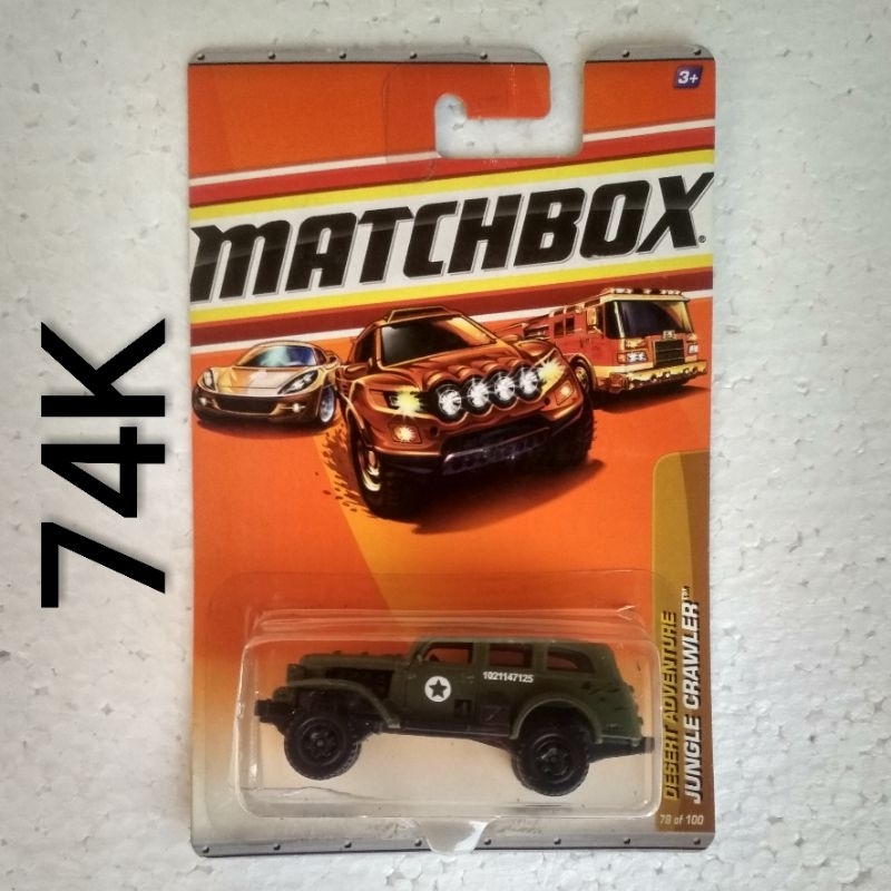 Jual Diecast Matchbox Desert Adventure Jungle Crawler warna Army ...