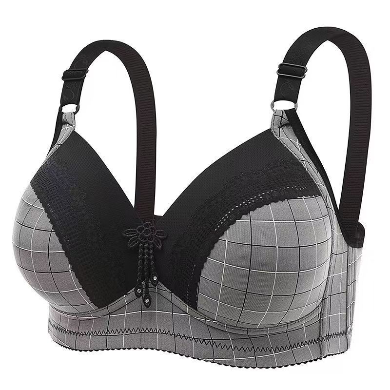 Jual Bra Wanita Big Size Motif Kotak Bh Perempuan Push Up Ukuran 44