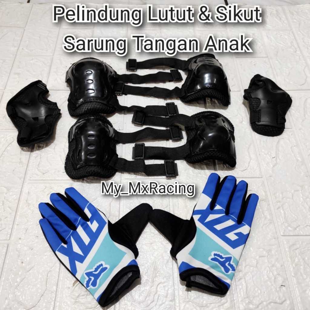 Jual sarung tangan anak fullprinting 004 pluss knee pelindung lutut dan ...