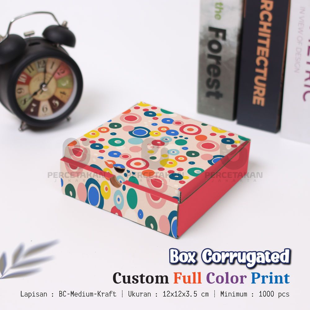 Jual Cetak Dus Corrugated 12x12x3.5 cm FULL COLOR Free Custom Desain ...