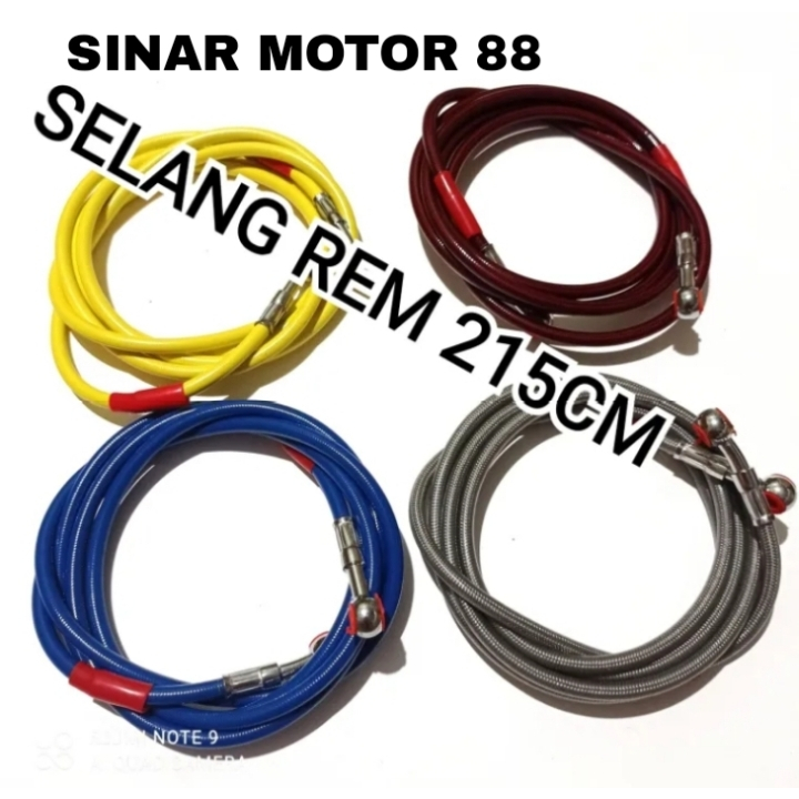 Jual Selang Rem Belakang Karbon Isi Serat 215cm 215 Cm Disc Aerox Lexi Pcx Xmax Nmax Adv Old New 