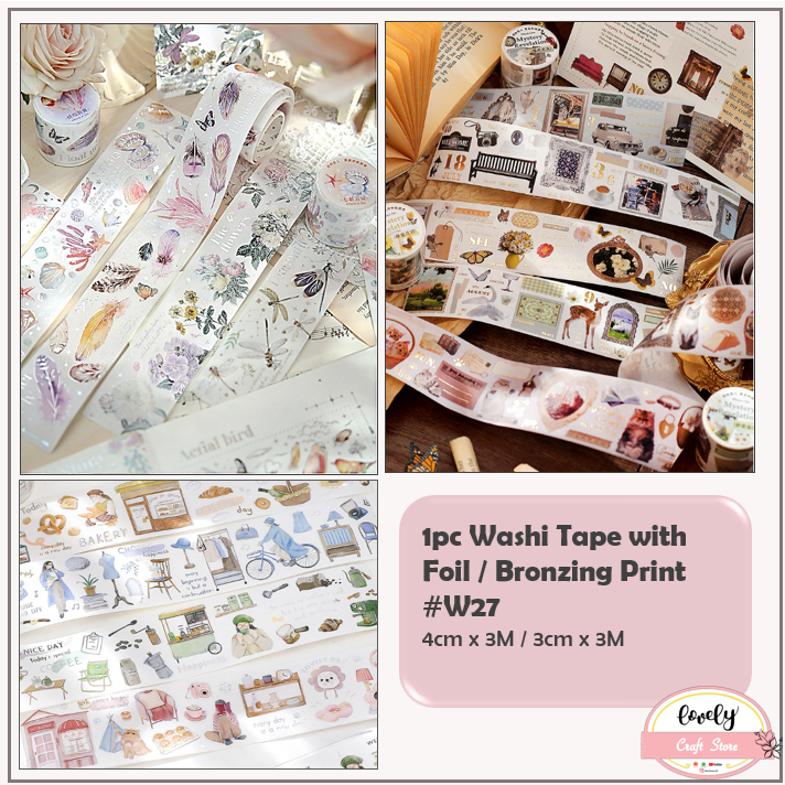 Jual LovelyCraftStore | Bronzing Washi Tape W27 ~Masking Tape Selotip ...