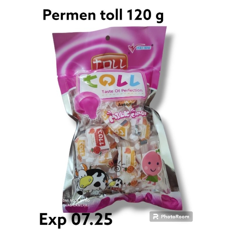 Jual permen susu toll/milk candy merek toll 1 bungkus isi120 gram ...