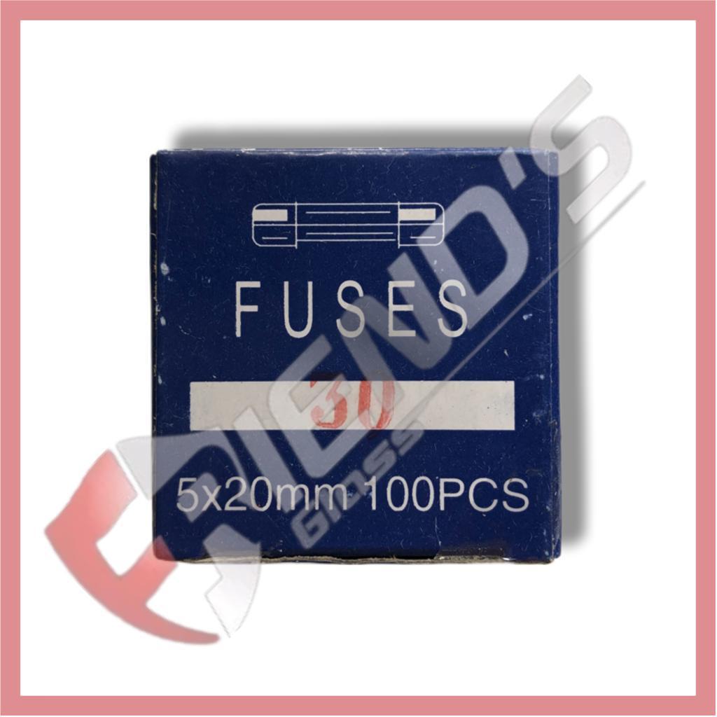 Jual FUSES KACA KECIL UKURAN 5X20MM FUSE SEKRING KACA 30A 1 PCS | Shopee Indonesia