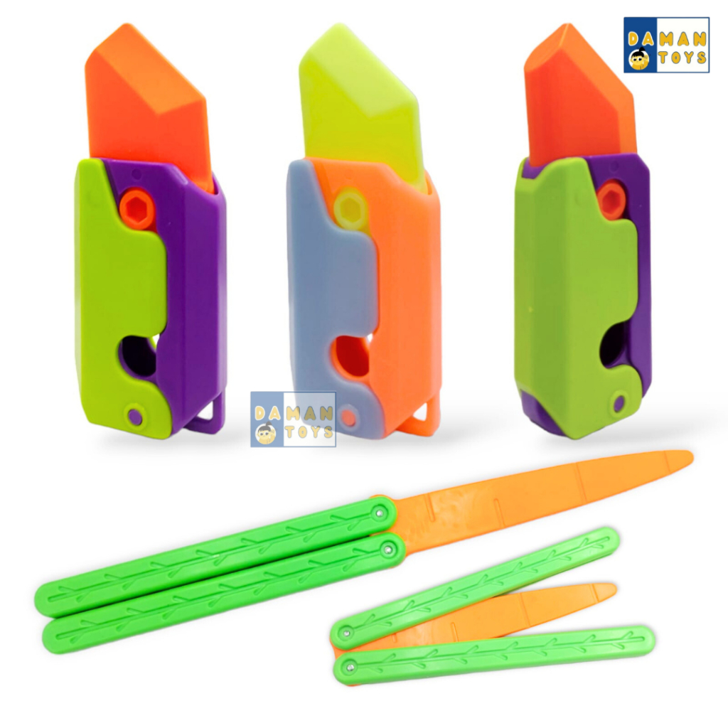 Jual Mainan Pisau Mini Gravity Carrot Knife Fidget Toy Wartel Lobak ...