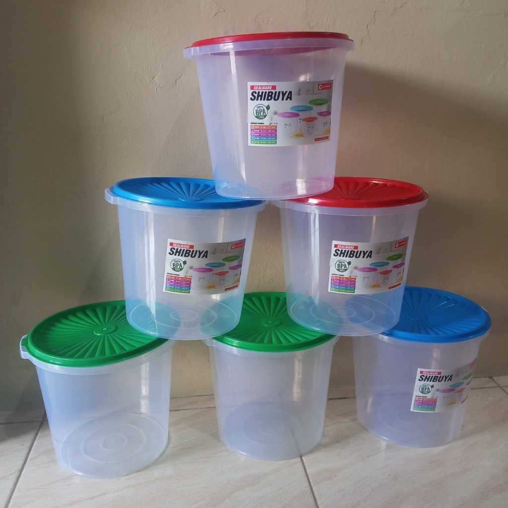 Jual [ 6 PCS ] toples kerupuk / toples peyek / wadah makanan kapasitas ...