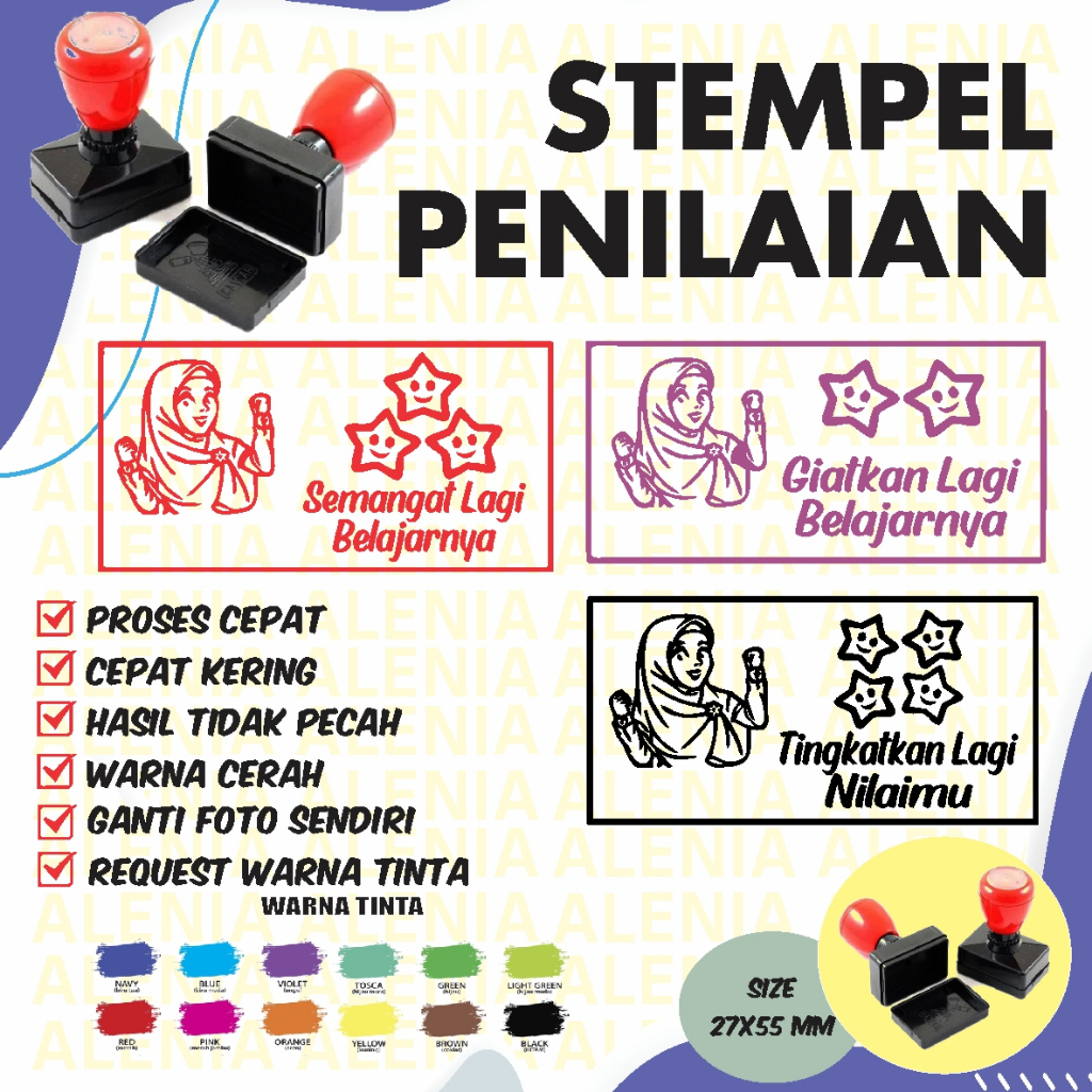 Jual Stempel Nilai Guru TK / PAUD / MI / SD Stempel Nilai Bintang ...