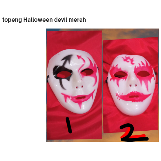 Jual topeng halloween devil merah | Shopee Indonesia