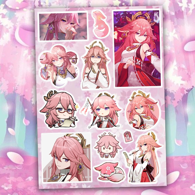 Jual YAE MIKO Electro Inazuma Genshin Impact Stickers | Shopee Indonesia