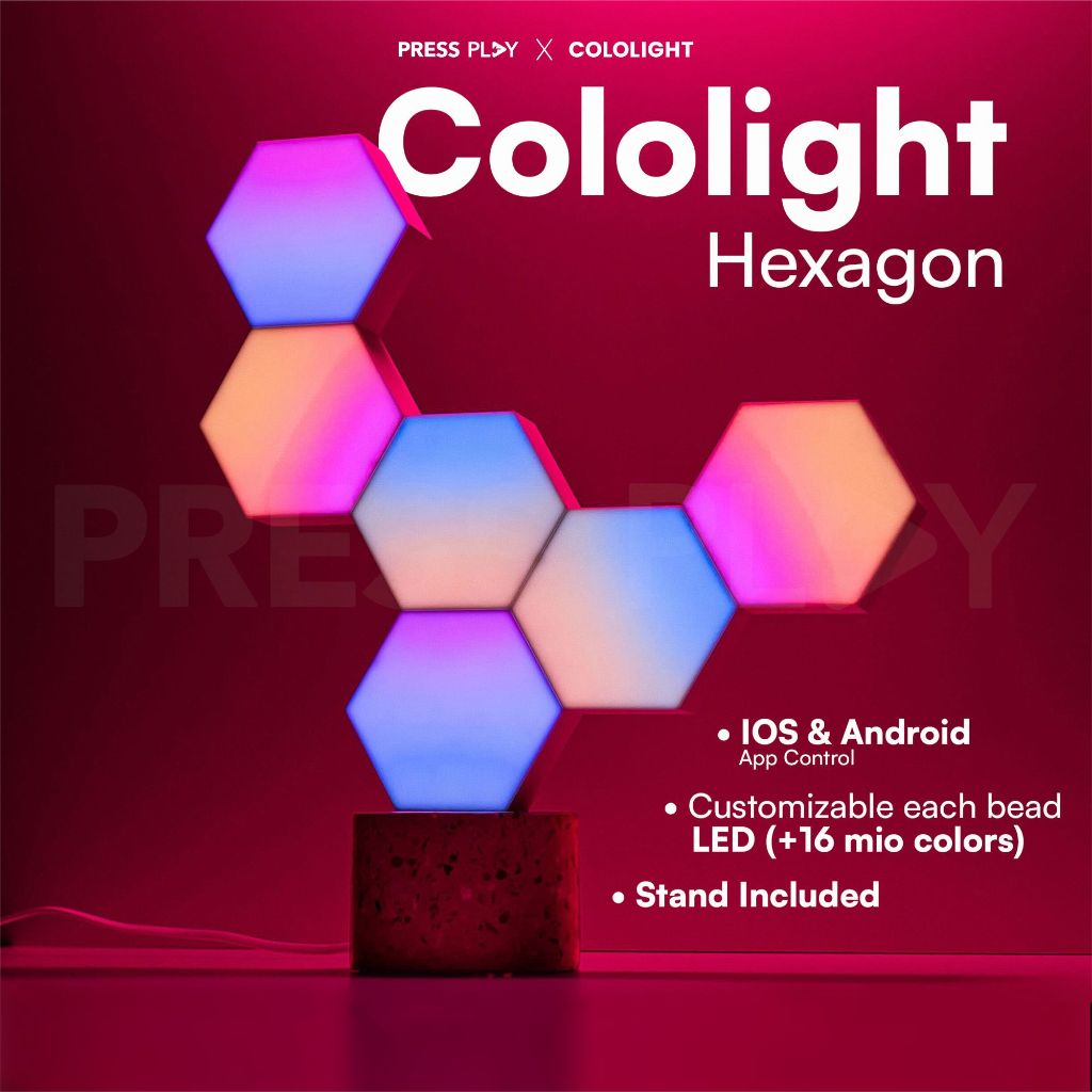 Jual Cololight PRO Hexagon Light Customizable RGB LED Multicolor Kit ...