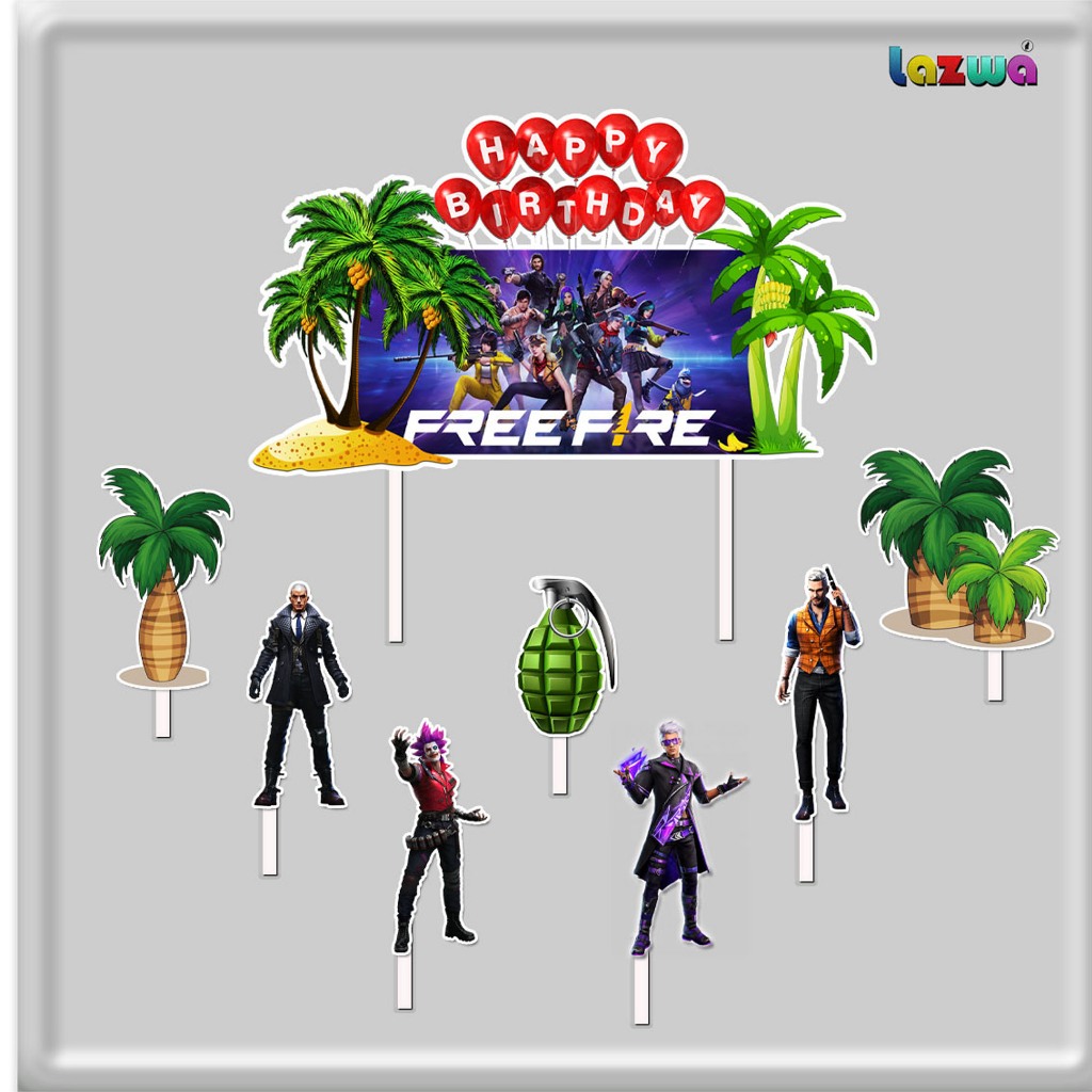 Jual Topper cake free fire ff happy birthday | Shopee Indonesia