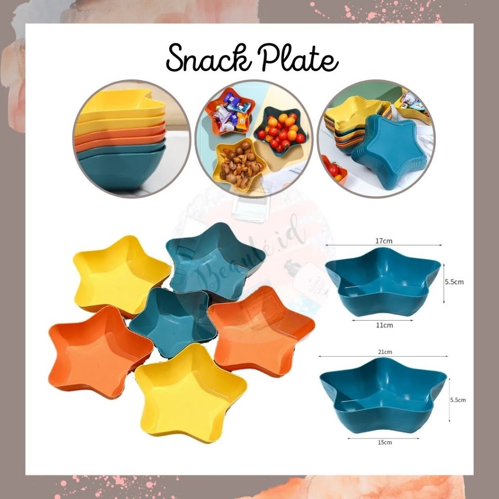 Jual PK2 Piring Kecil Lepek Star Wadah Serving Buah Camilan Snack ...