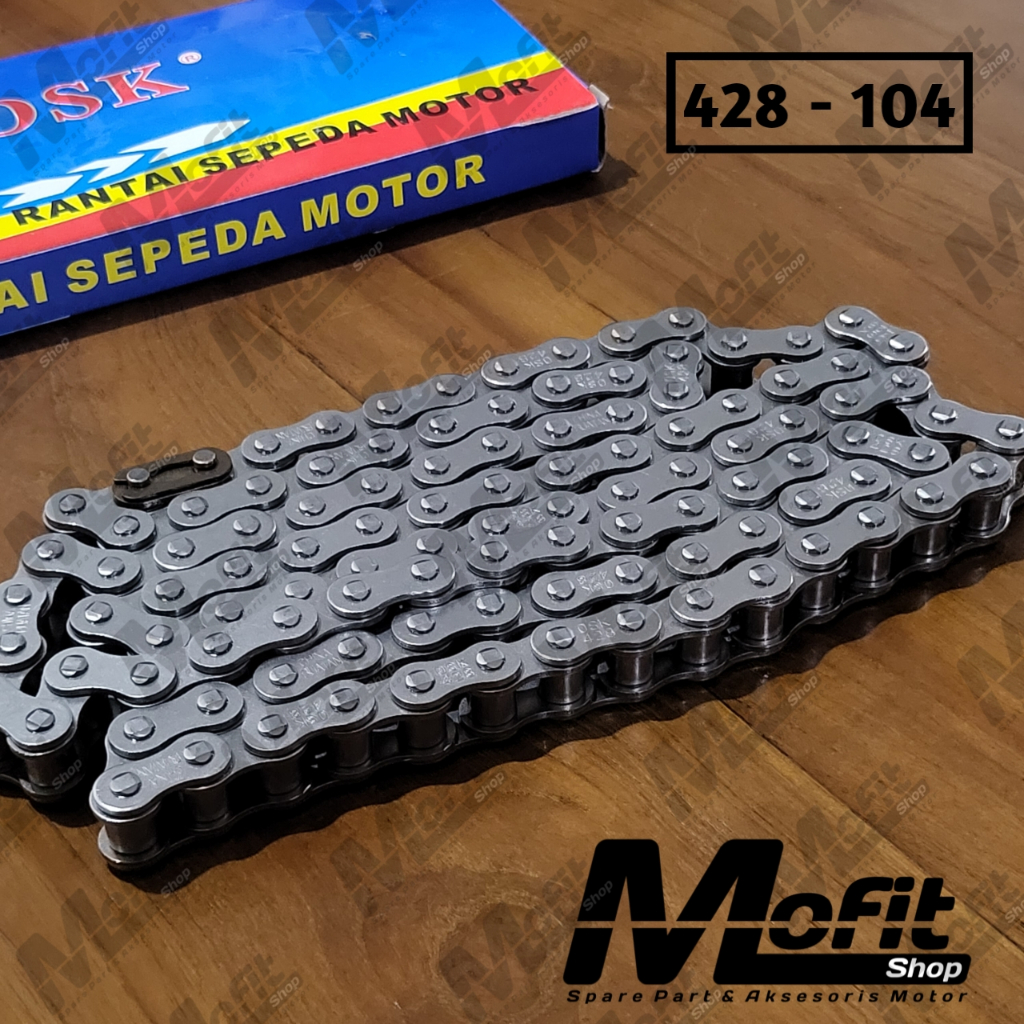 Jual Rantai Motor 428 104 Model Standar Merk OSK | Shopee Indonesia