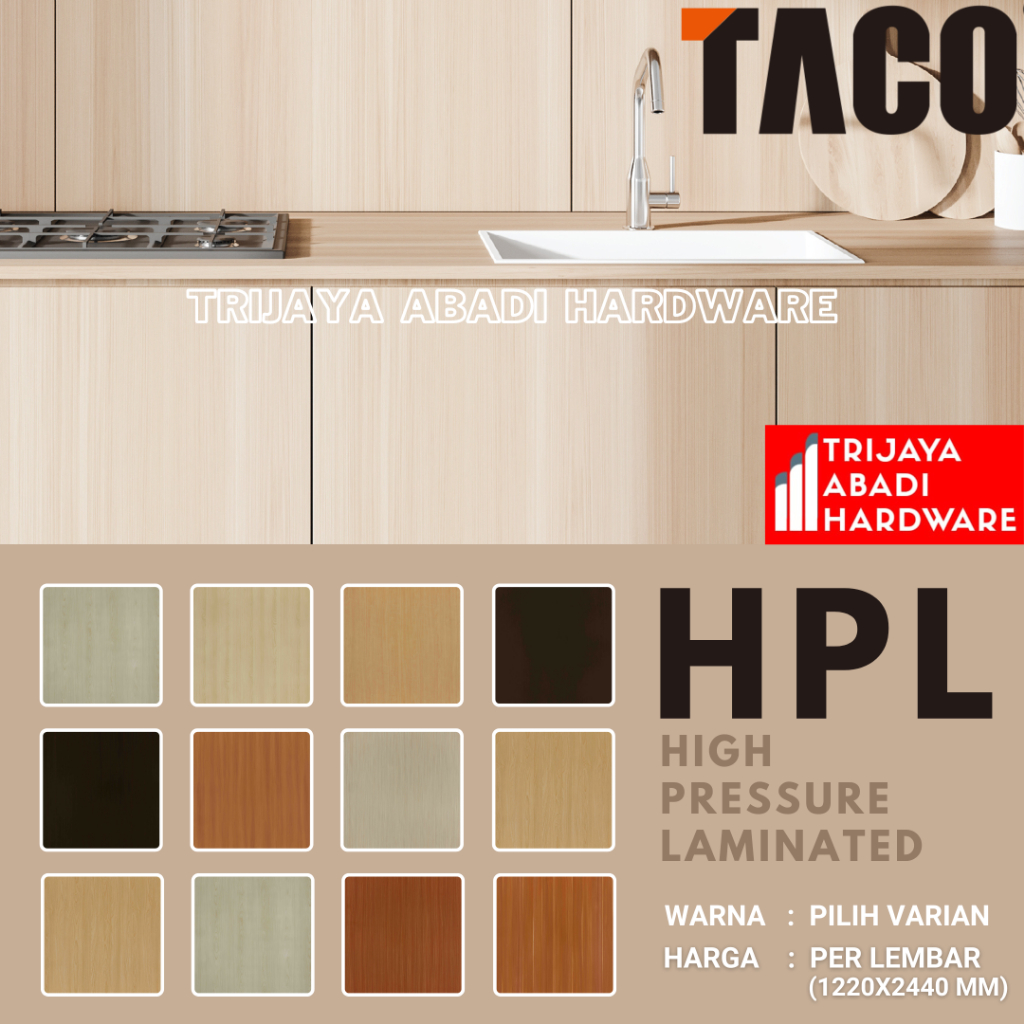 Jual Taco HPL 100 - 119 AA Woodgrain Series Pelapis Furniture Laminate ...
