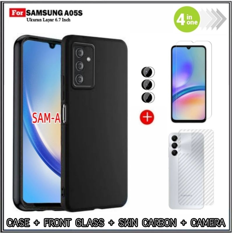 Jual PAKET 4IN1 Soft Case Samsung A05 A05S A04E A04 A14 A04S A73 A23 A24 A34 A54 5G A13 4G LTE ...