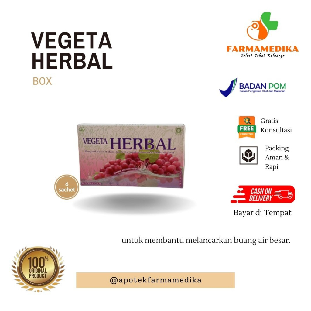 Jual VEGETA HERBAL BOX 6 SACHET | Shopee Indonesia