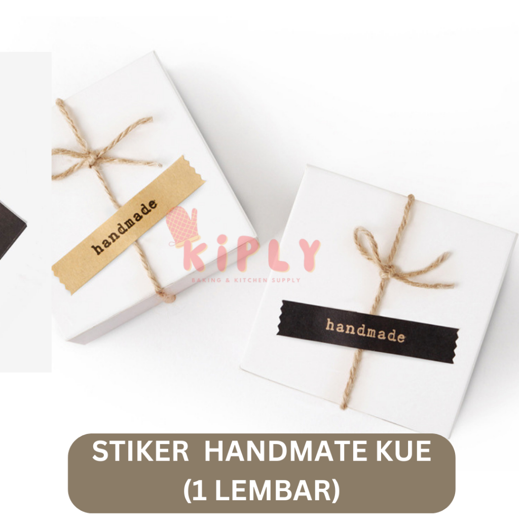 Jual [1 LEMBAR ] Stiker Handmade Kue Roti/ Sticker kotak kue/Sticker ...