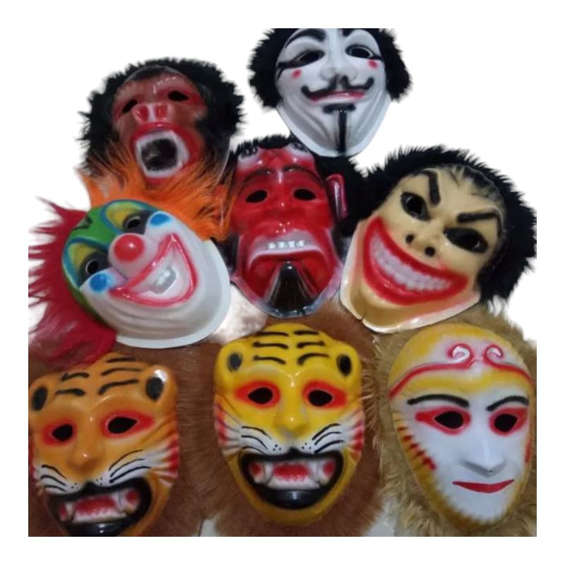 Jual Topeng Reog Mainan Anak-anak Berbagai Warna Dan karakter Antagonis ...