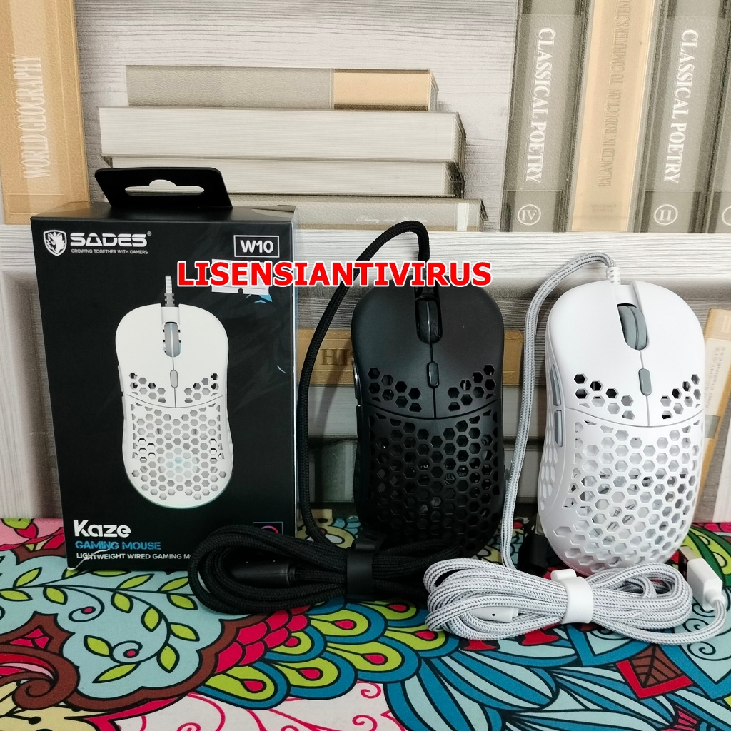 Jual Mouse Gaming Lightweight Sades KAZE paracord cable 60gram 8000dpi ...