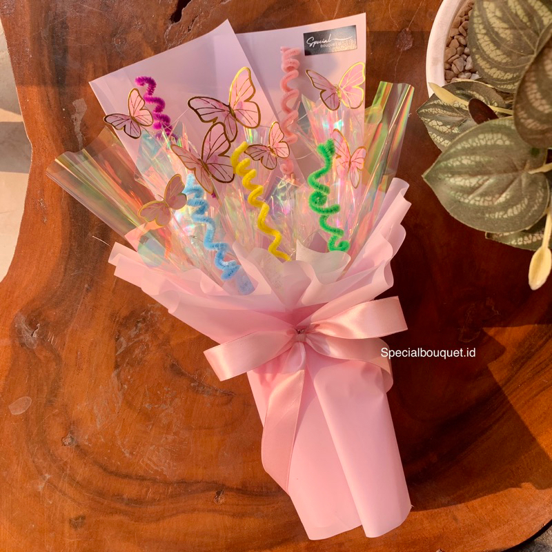 Jual (FREE LED)BUKET HOLOGRAM KUPU-KUPU/BUTTERFLY | Shopee Indonesia
