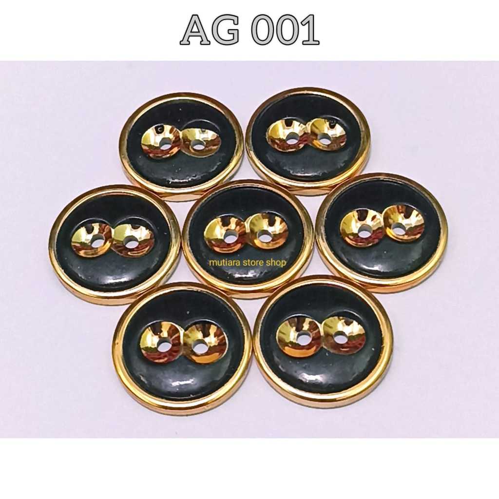 Jual Isi 100 Pcs Kancing Hitam list gold Baju Mata AG 001 ( Ecer ...
