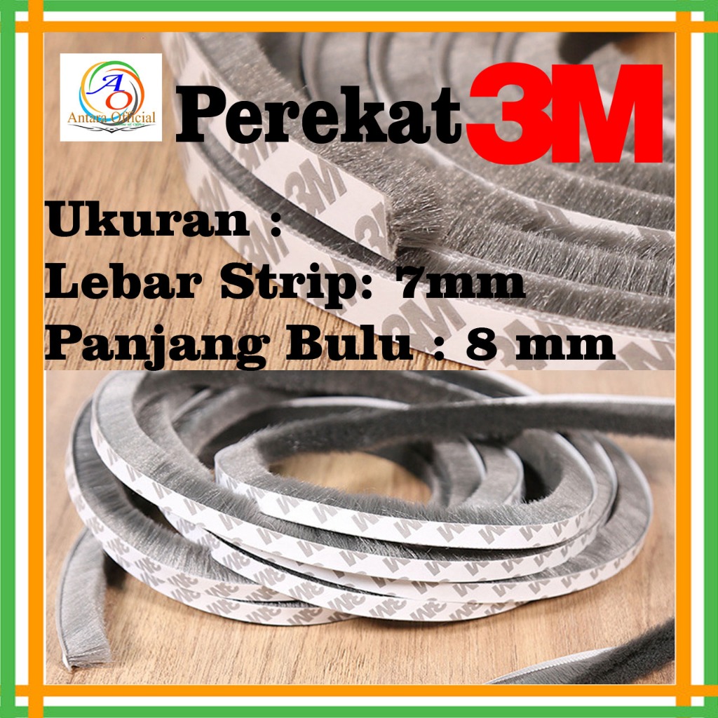 Jual Bulu Peredam Pintu Jendela 7mm x 8mm Mohair Penutup Celah Anti ...