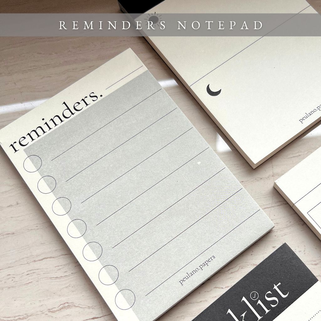Jual Reminders Notepad Memo Memopad Agenda Notes Planner Aesthetic by ...