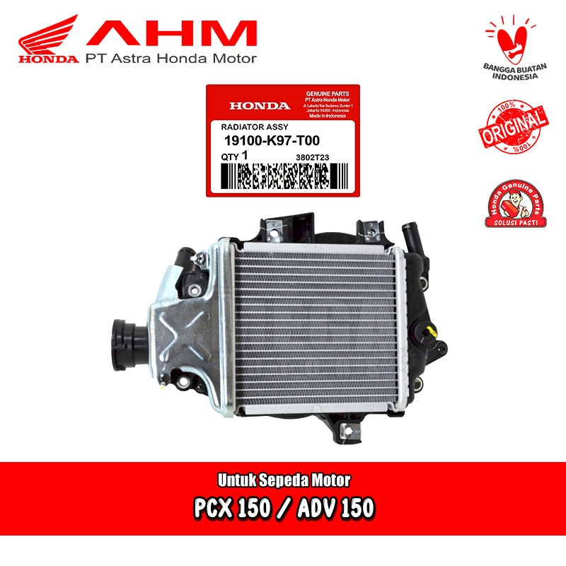 Jual Radiator Comp Assy Honda PCX ADV 150 100% Original AHM 19100-K97 ...
