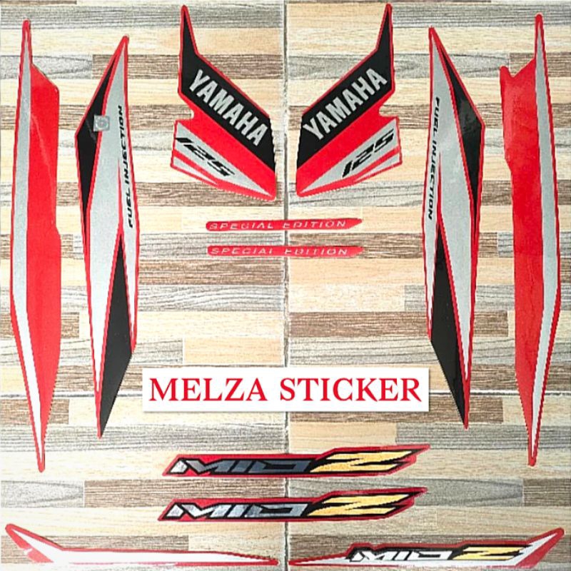 Jual Stiker Striping Motor MIO Z 2016 2017 MERAH Sticker Lis Body ...