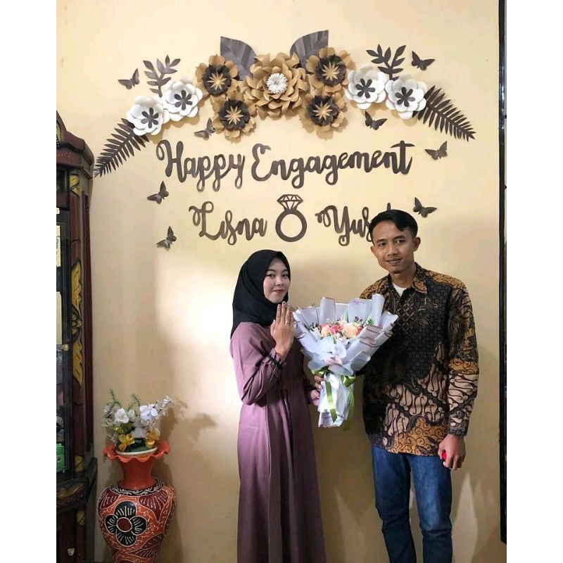 Jual ready Paper flower backdrop background dekorasi bunga kertas ...